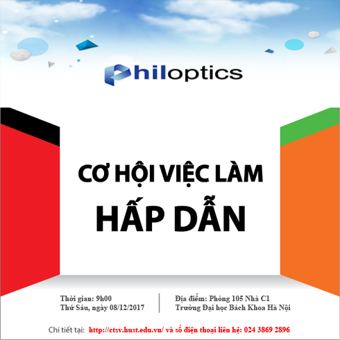 Cơ hội được đào tạo tại Hàn Quốc và làm việc tại Công ty Philoptics Việt Nam dành cho các bạn ...
